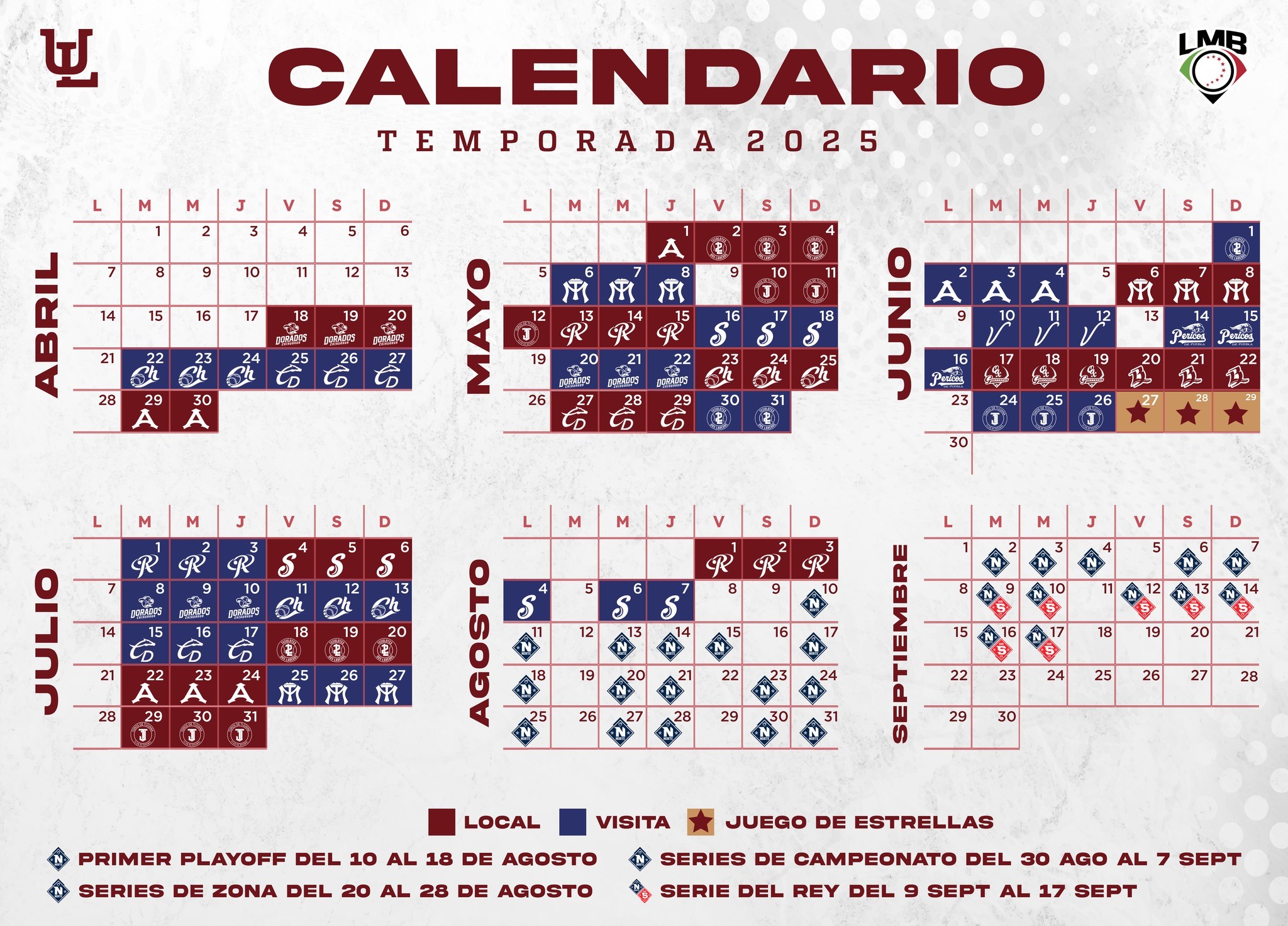 Así luce el calendario 2025 para Algodoneros de Unión Laguna