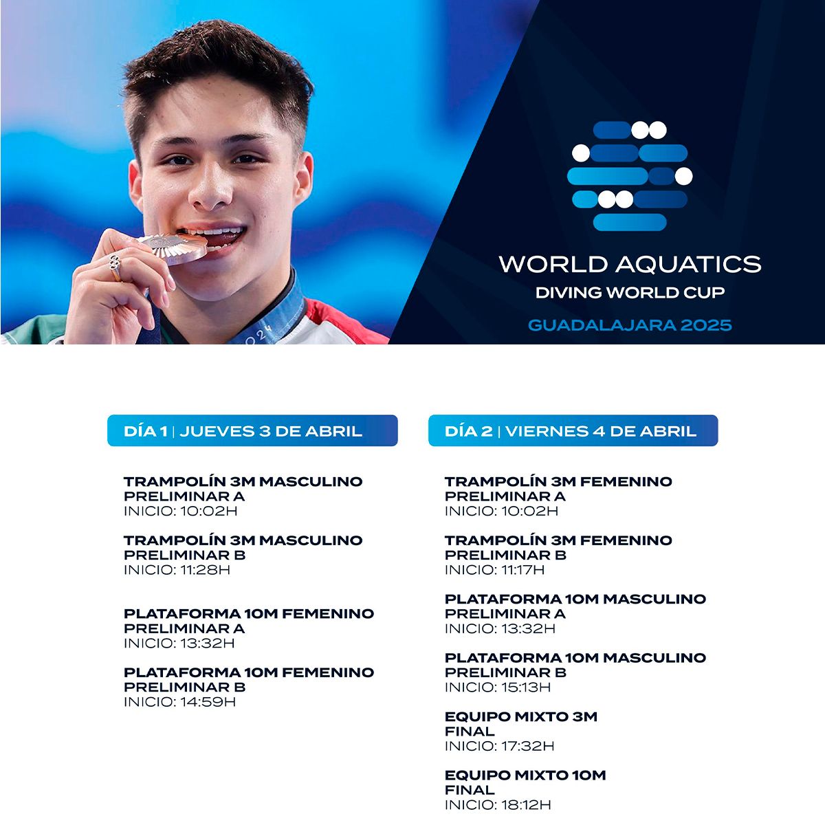 Mundial de Clavados Guadalajara 2025: Fechas, horarios y boletos