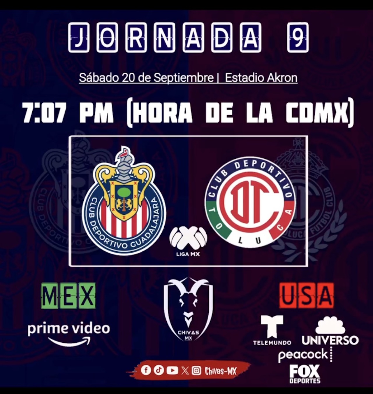 Chivas de Guadalajara vs Toluca EN VIVO: Horario y cómo ver la J9 de Liga MX - PLAYERS