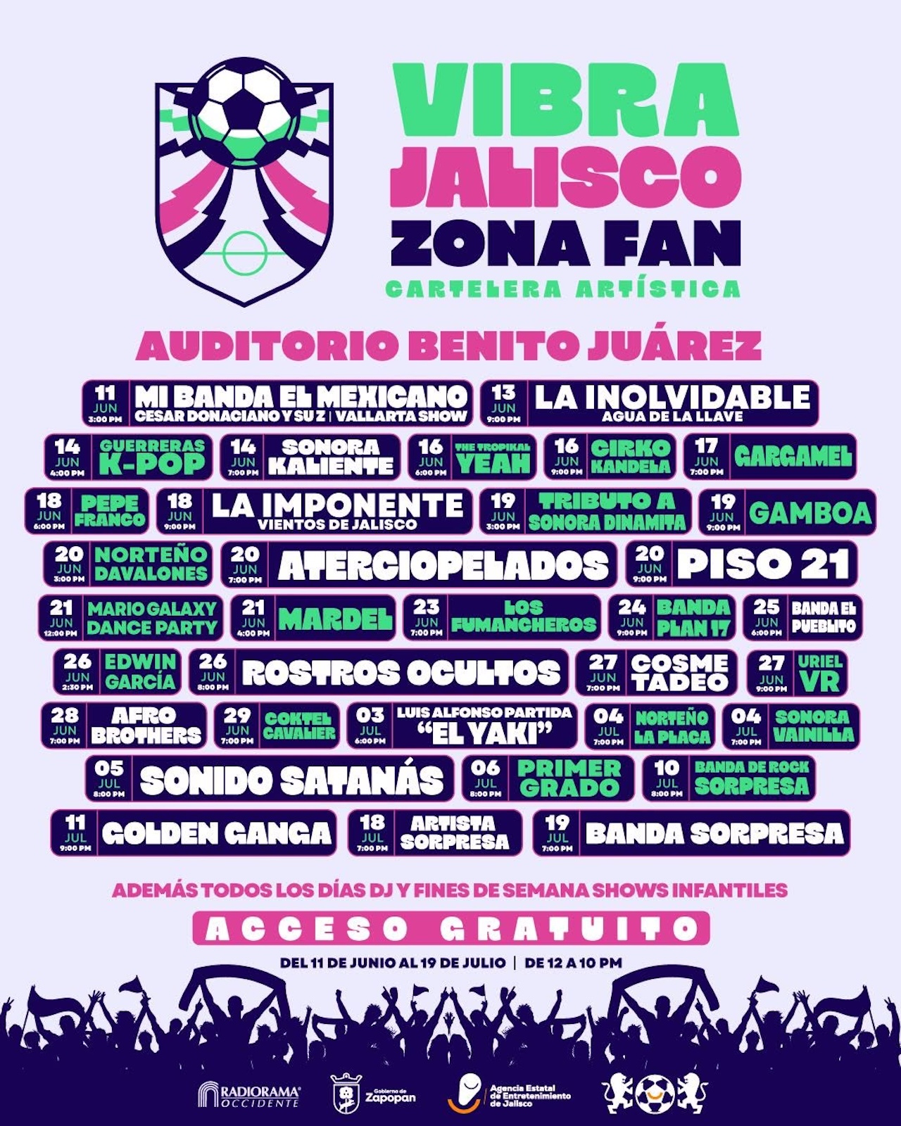 Todos los artistas confirmados para la Zona Fan del Auditorio Benito ...